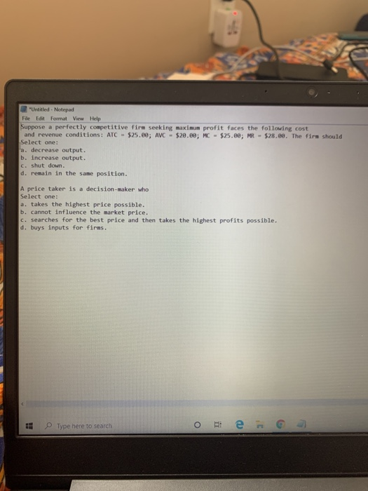 Solved Untitled Notepad File Edit Format View Help