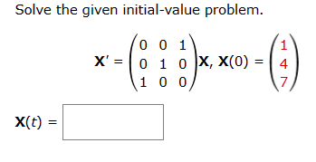 Solved Solve the given initial-value | Chegg.com