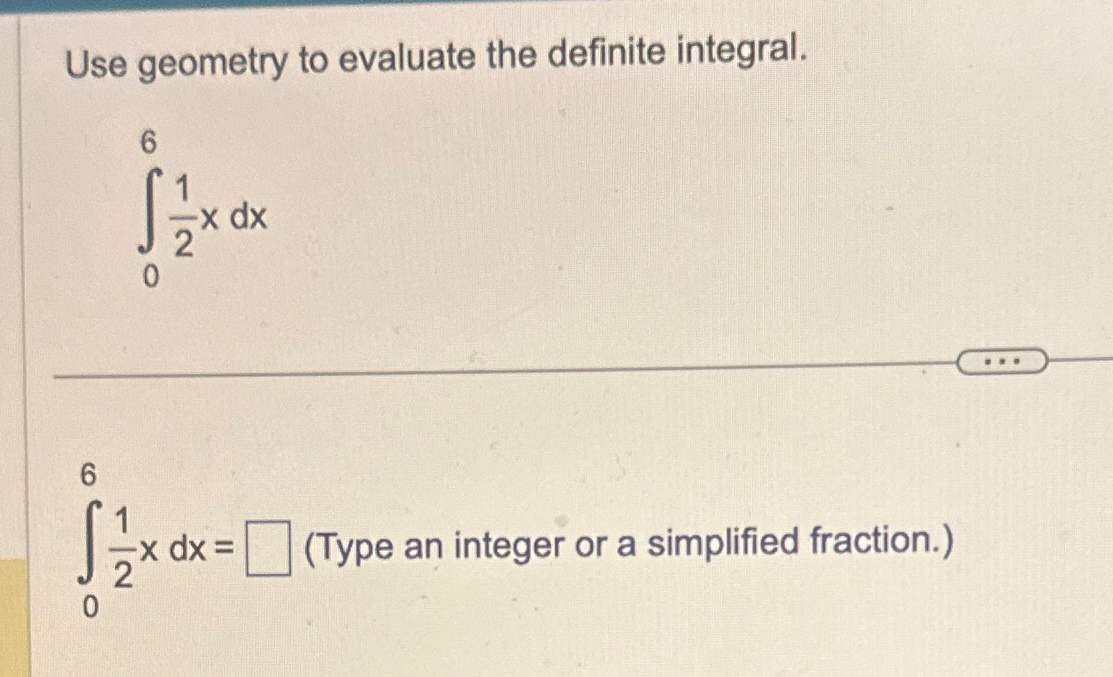Solved Use geometry to evaluate the definite | Chegg.com