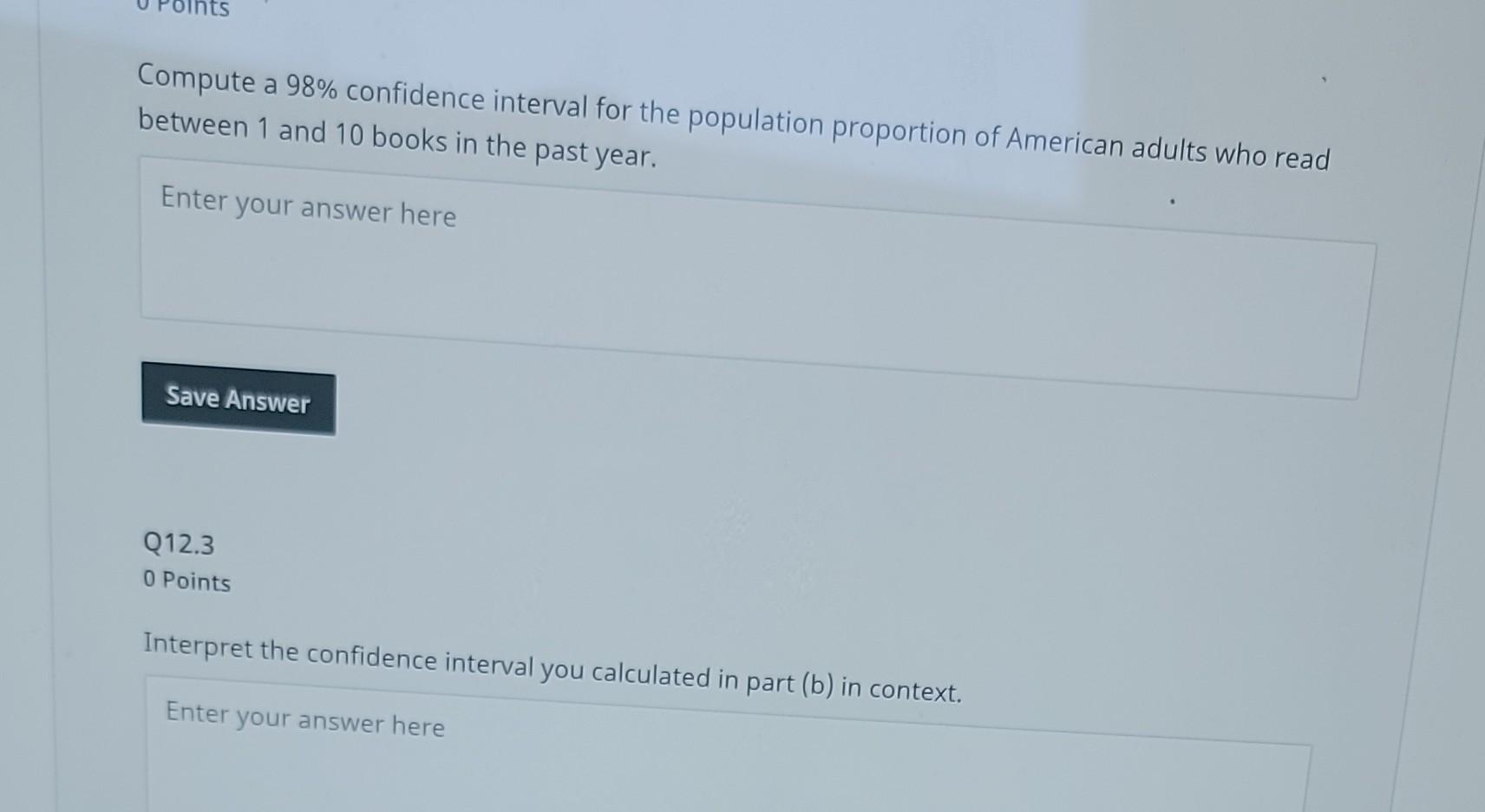 Solved Q12 How Many Books Did You Read in the Past Year? 0 | Chegg.com