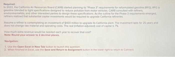 Solved Required: th 2022, the California Air Resources Board | Chegg.com