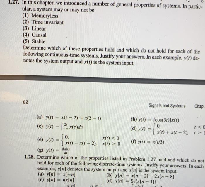 Solved 1.27. In this chapter, we introduced a number of | Chegg.com
