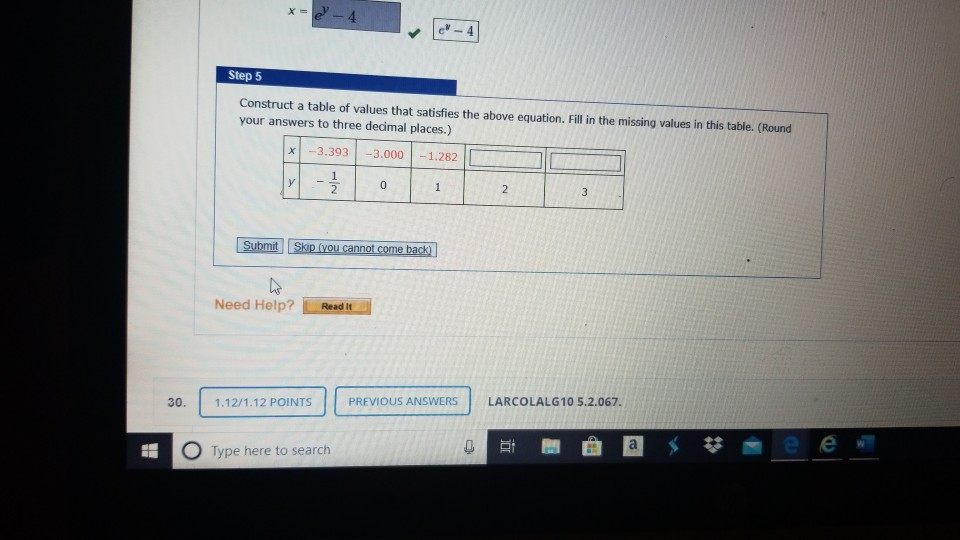 Solved x = -4 Step 5 Construct a table of values that | Chegg.com