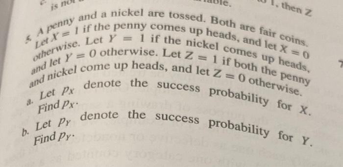 Solved is then 2 C A penny and a nickel are tossed. Both are | Chegg.com