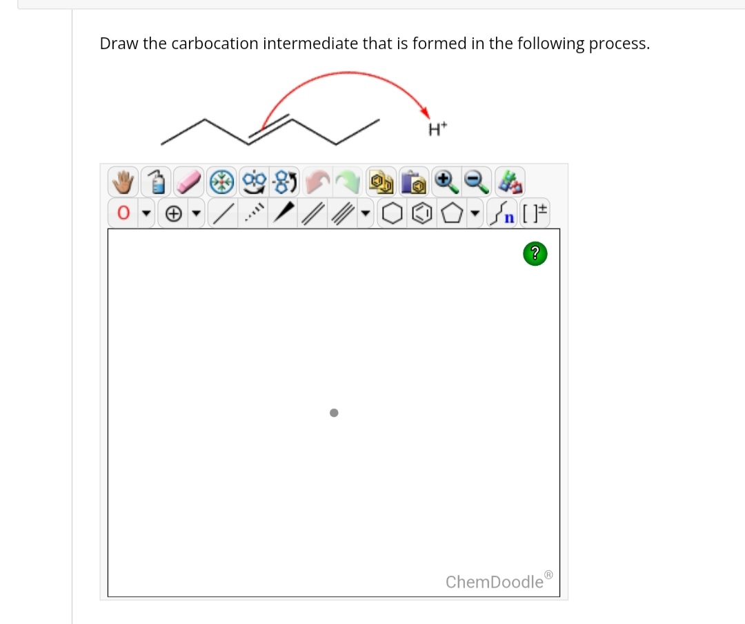 Solved Draw the carbocation intermediate that is formed in | Chegg.com