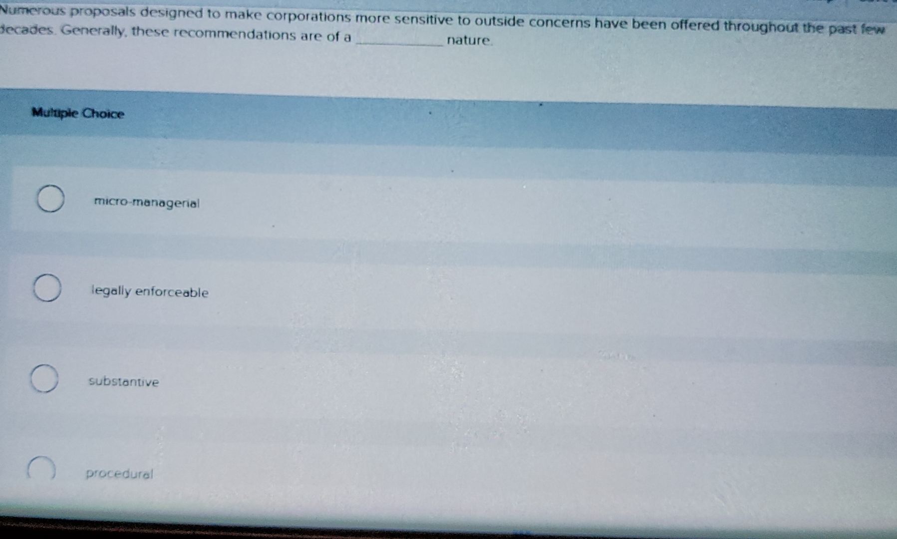 Solved Numcrous proposals designed to make corporations more | Chegg.com