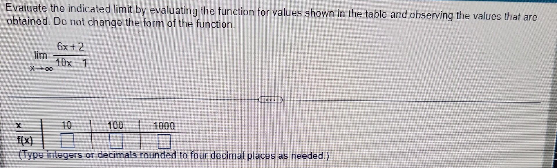 Solved Evaluate the indicated limit by evaluating the | Chegg.com
