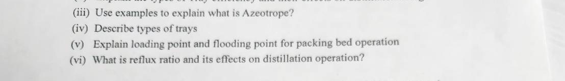 Solved (iii) ﻿Use examples to explain what is Azeotrope?(iv) | Chegg.com