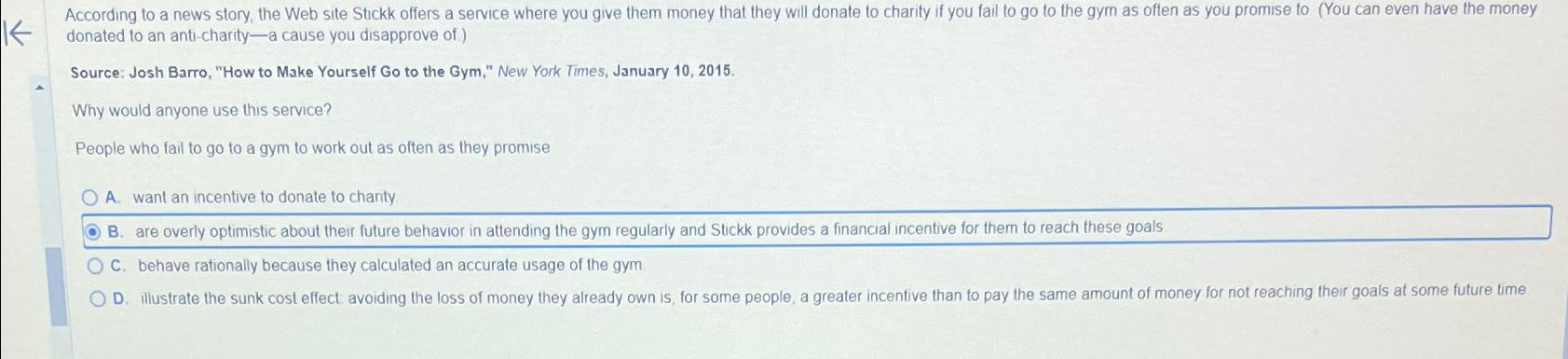 Solved donated to an anti-charity-a cause you disapprove of | Chegg.com