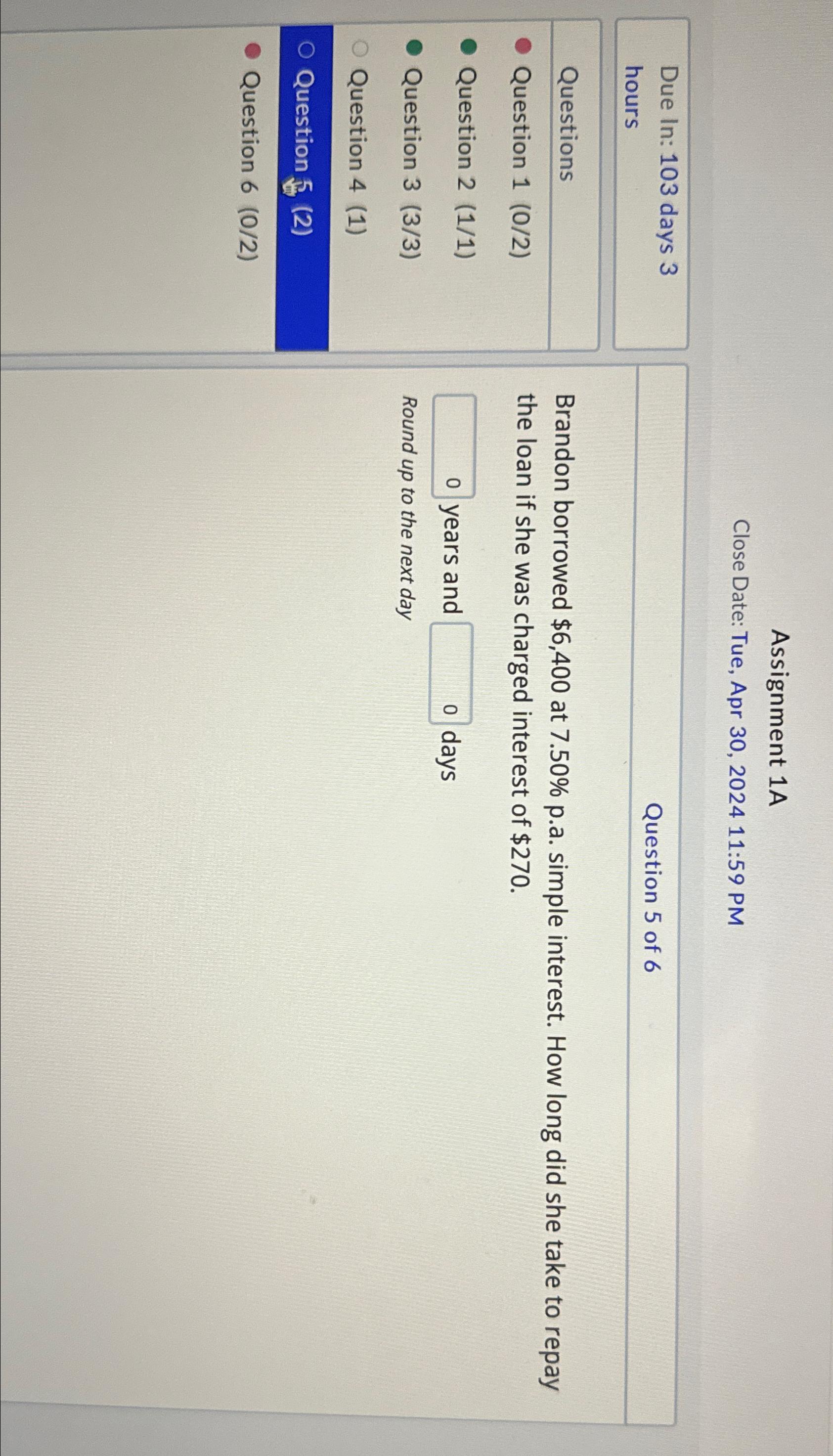 Solved Assignment 1AClose Date: Tue, Apr 30, 2024 11:59 | Chegg.com