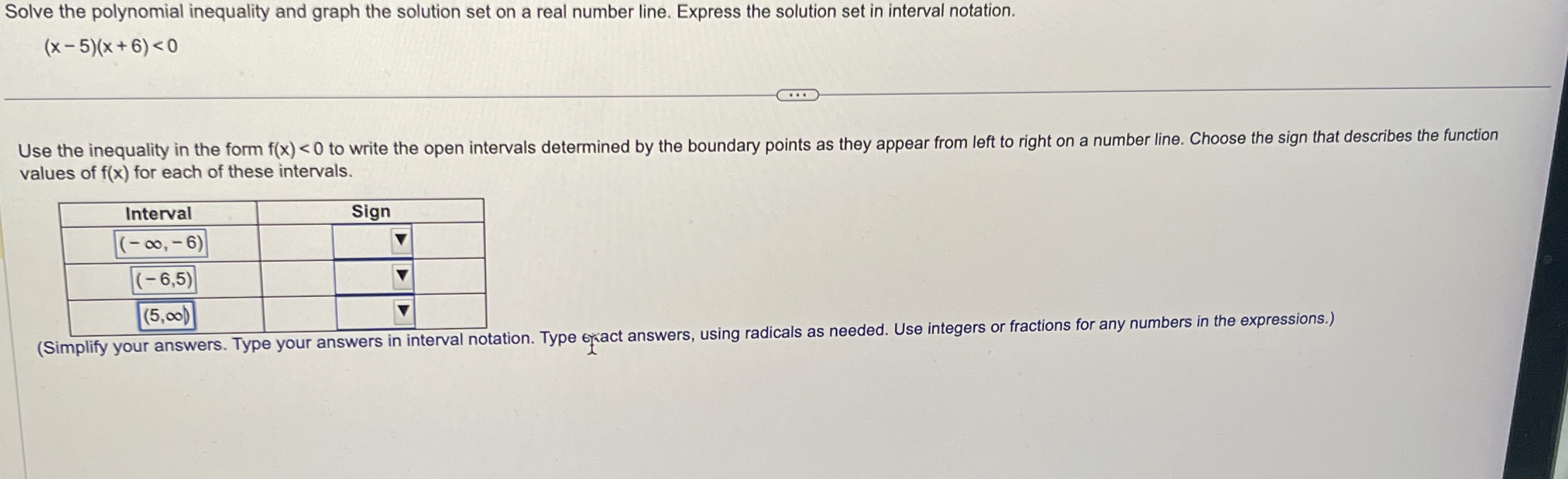 Solved Solve the polynomial inequality and graph the | Chegg.com
