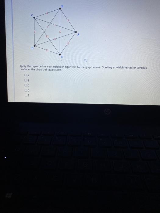 Solved р Q Apply the repeated nearest neighbor algorithm to | Chegg.com