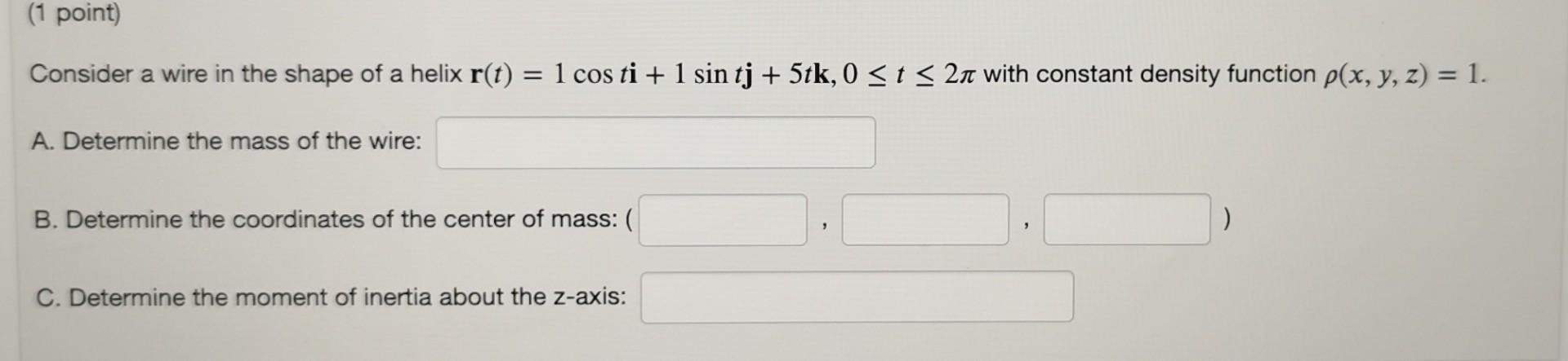 Solved Consider a wire in the shape of a helix | Chegg.com