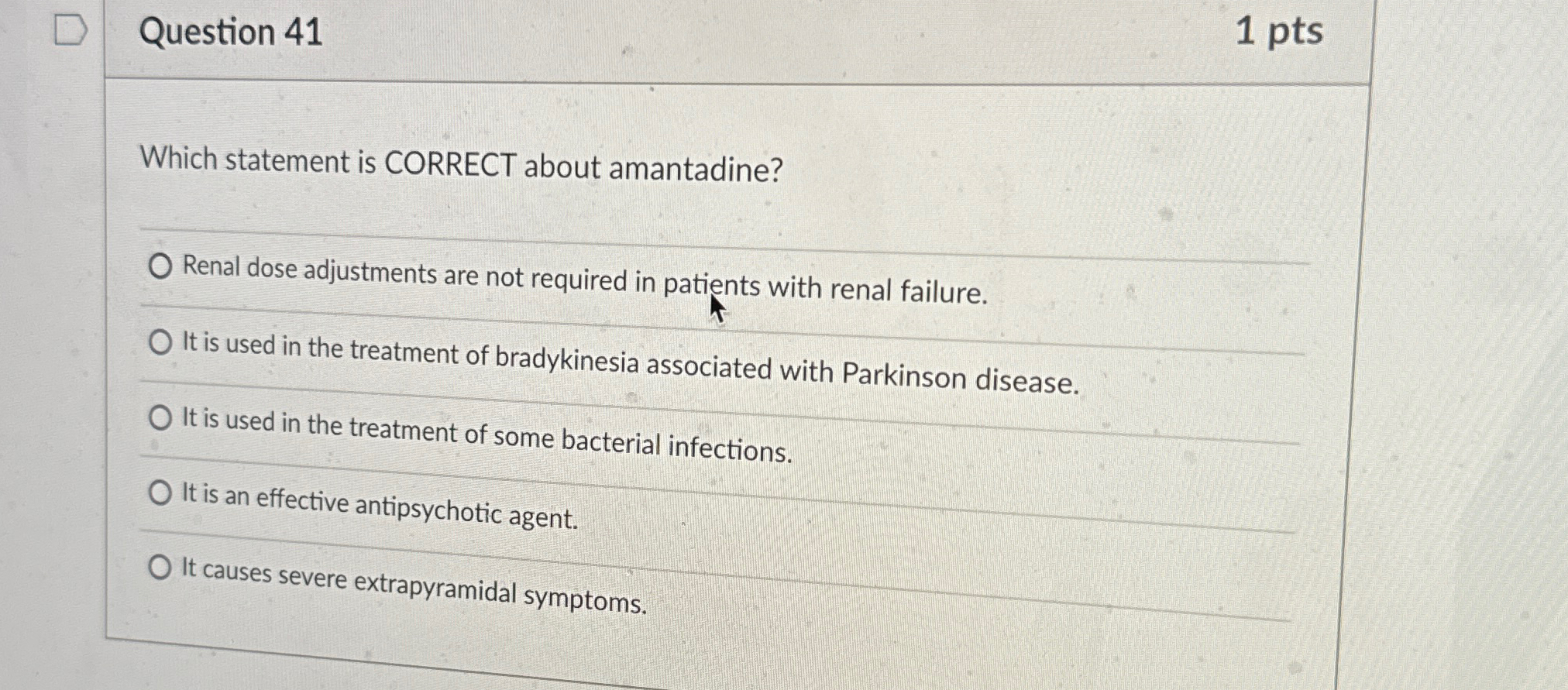 Solved Question 411 ﻿ptsWhich statement is CORRECT about | Chegg.com