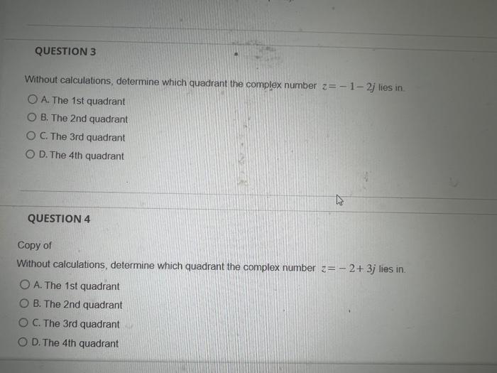 Solved Without calculations, determine which quadrant the | Chegg.com