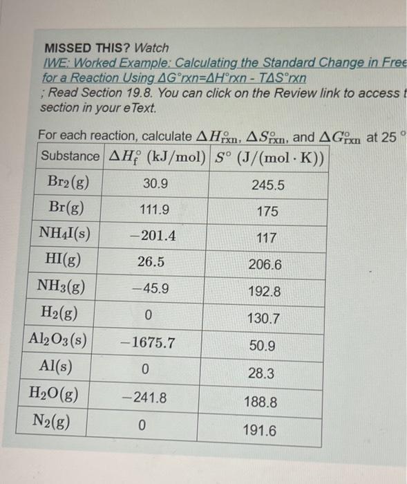 Solved MISSED THIS? Watch IWE: Worked Example: Calculating | Chegg.com