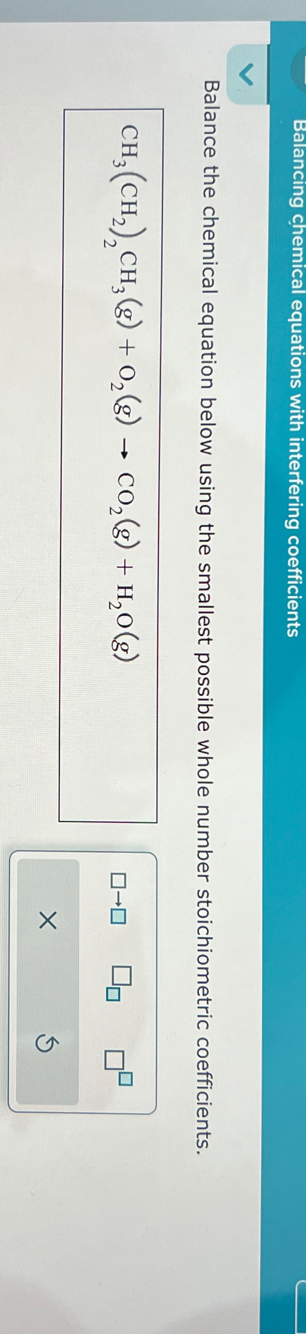 Solved Balancing chemical equations with interfering | Chegg.com