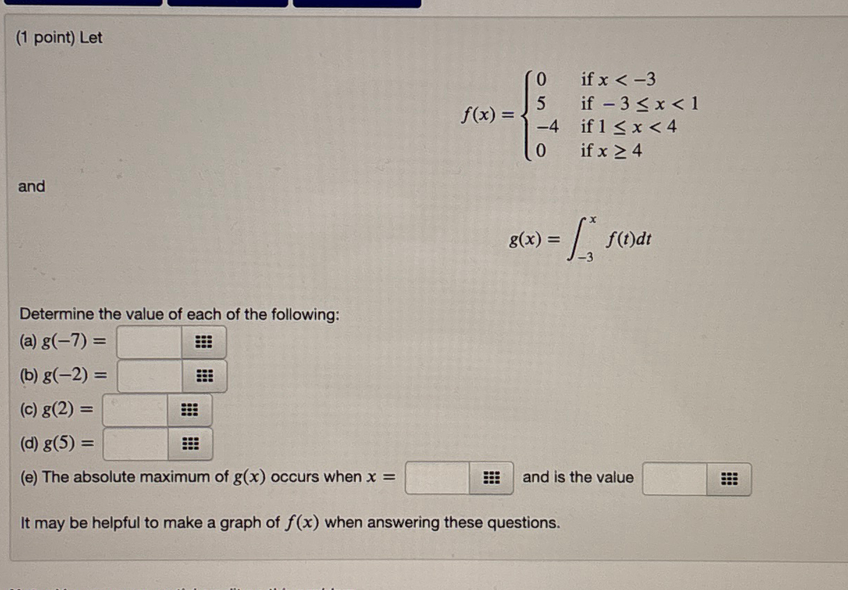 Solved (1 ﻿point) | Chegg.com