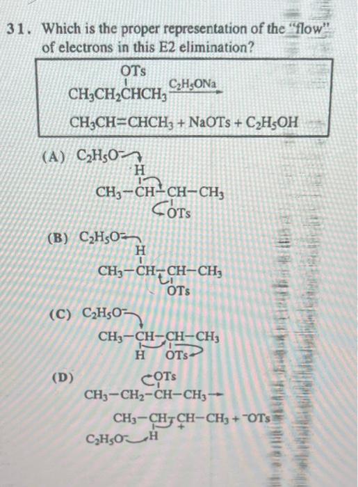 Solved 31. Which is the proper representation of the "flow" | Chegg.com