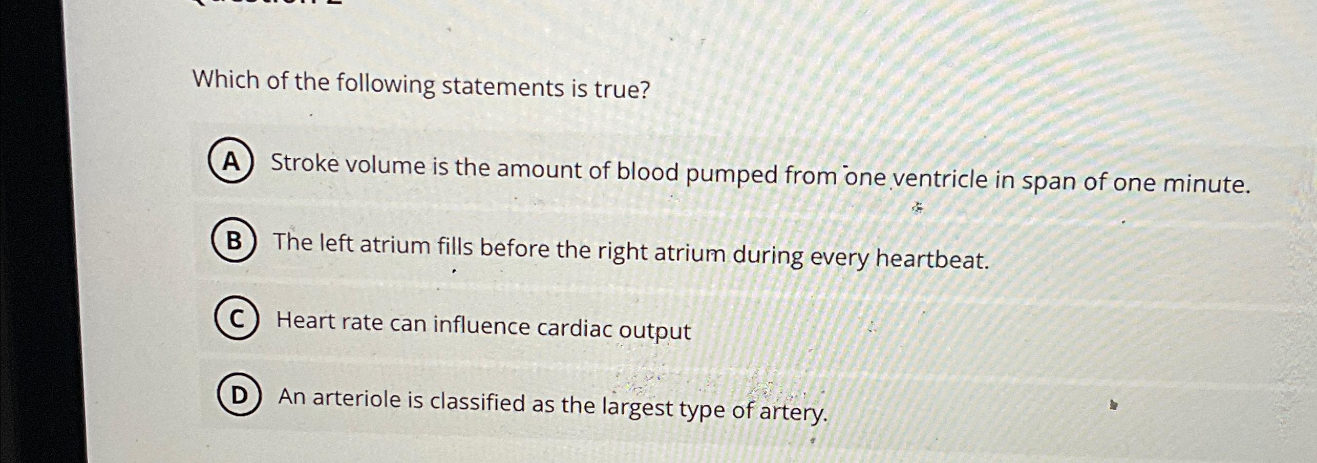 Solved Which of the following statements is true?Stroke | Chegg.com