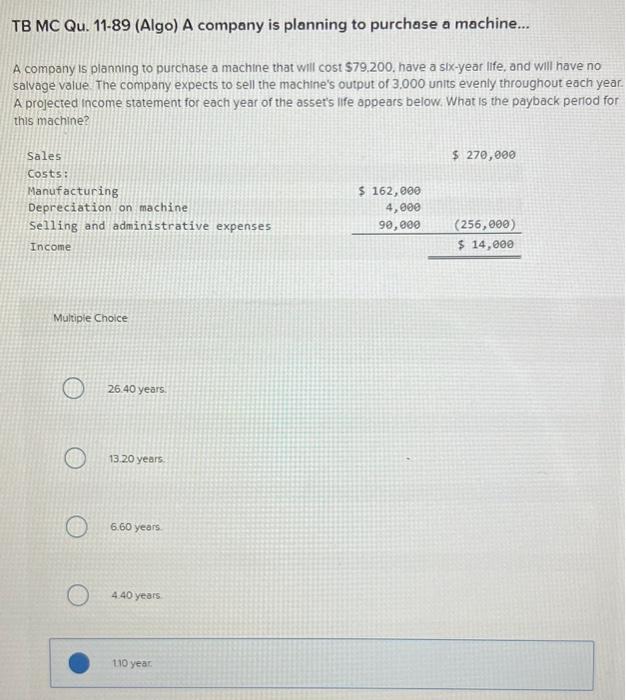 Solved TB MC Qu. 11-107 (Algo) The following present value | Chegg.com