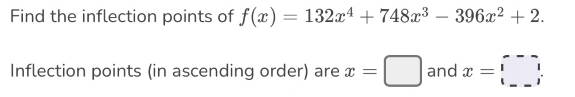 Solved Find the inflection points of | Chegg.com