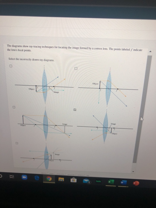 Solved The diagrams show ray-tracing techniques for locating | Chegg.com