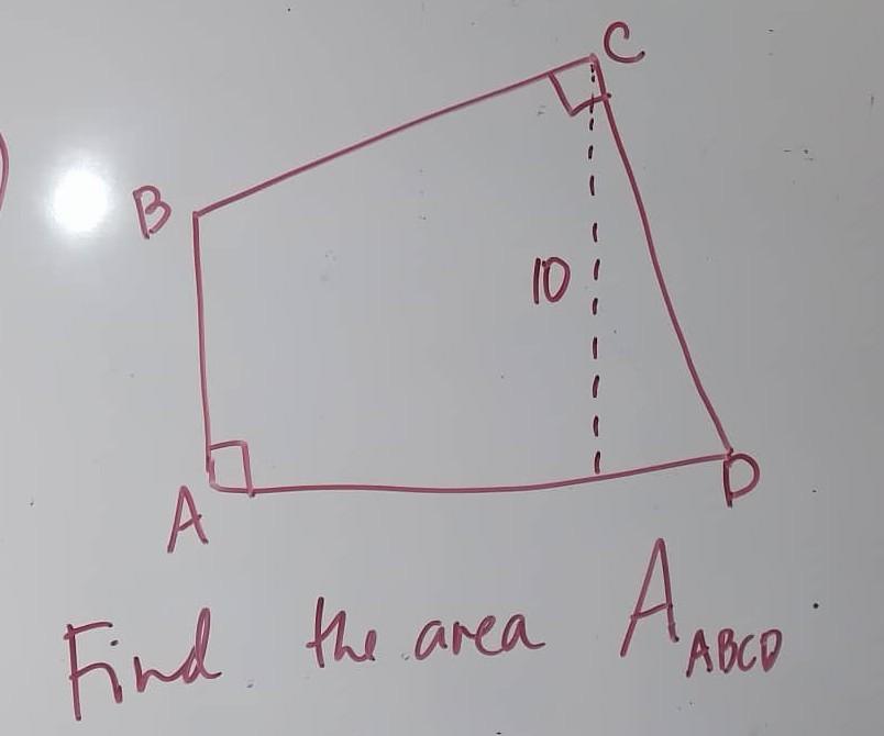 Find the area of quadrilateral ABCD given the height. | Chegg.com