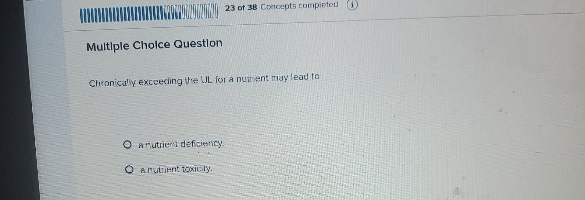 Solved 23 ﻿of 38 ﻿Concepts completed(i)Multiple Cholce | Chegg.com