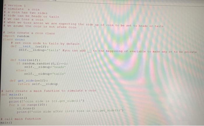 Solved Modify the program to count the numbers of 'heads' | Chegg.com