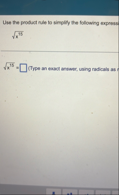 Solved Use the product rule to simplify the following | Chegg.com