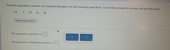 Solved Find the population variance and standard deviation | Chegg.com