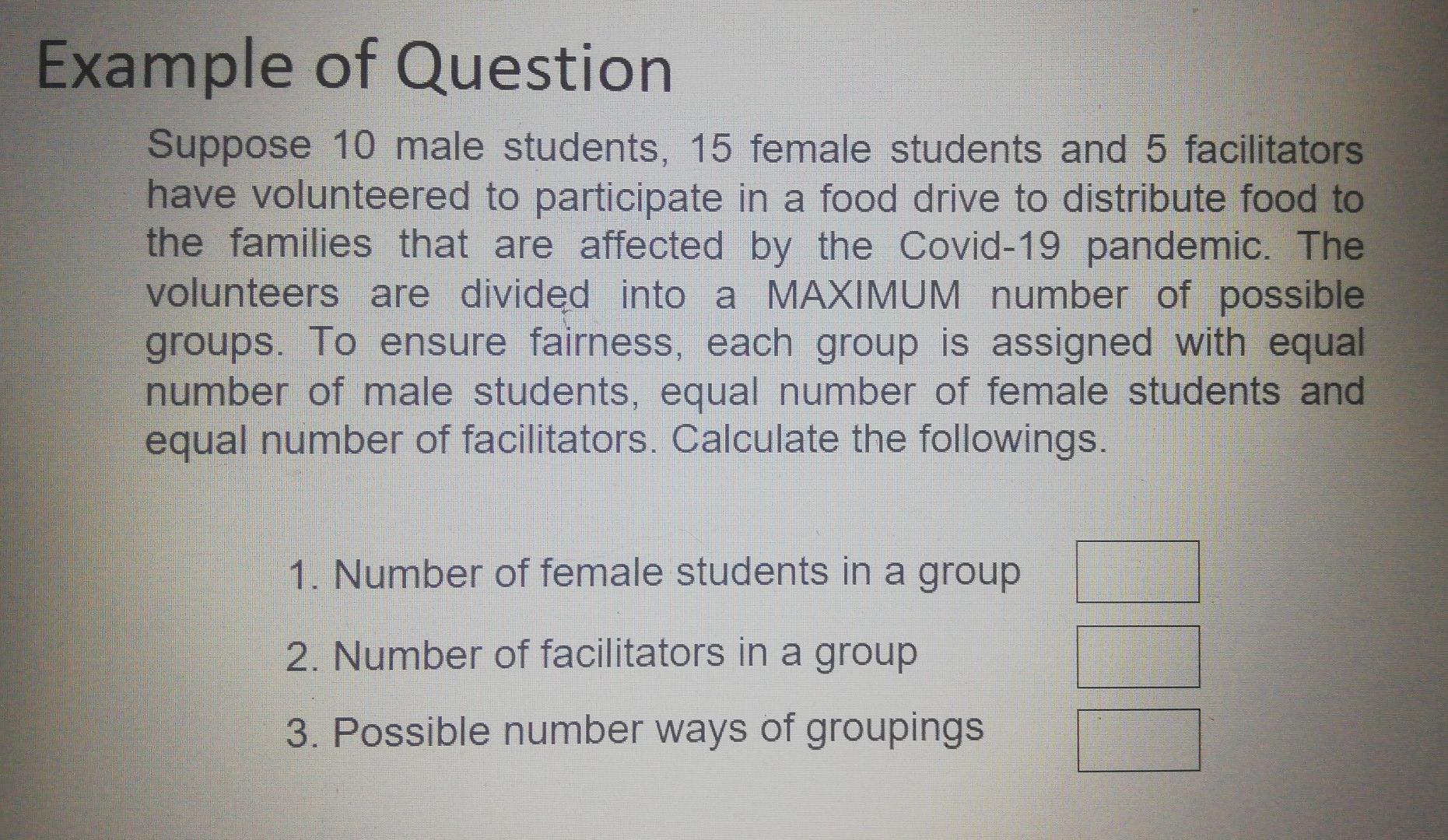 Solved my assignment is to write 3 questions with there | Chegg.com