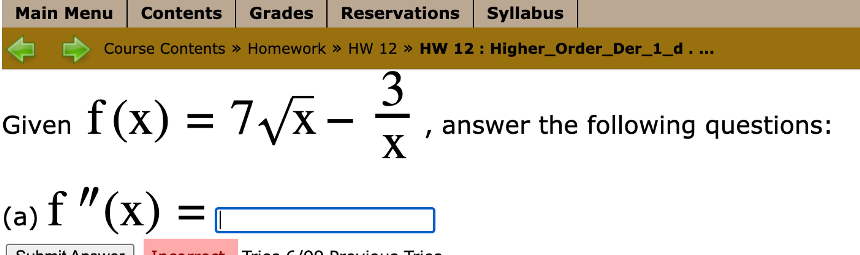 Solved Given f(x)=7x2-3x, ﻿answer the following | Chegg.com