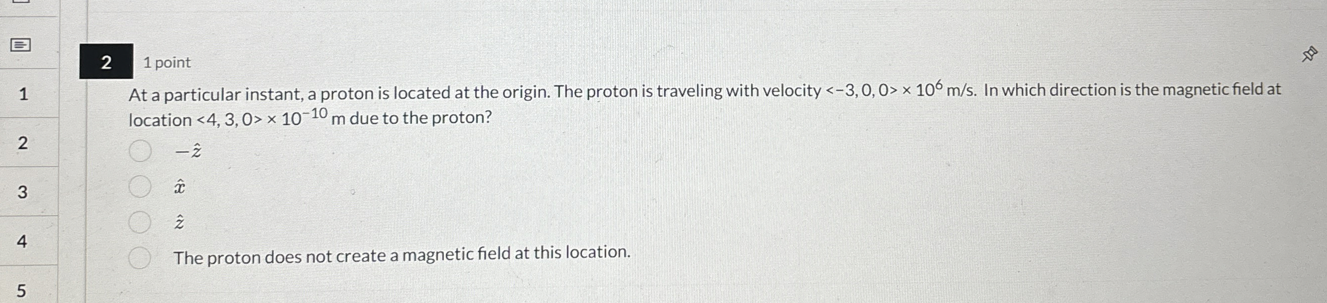 Solved 2 1 ﻿pointAt a particular instant, a proton is | Chegg.com