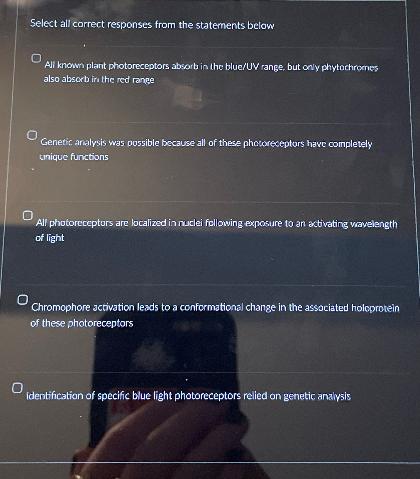 Solved Select all correct responses from the statements | Chegg.com