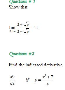 Solved Show that Find the indicated derivative dy/dx if y | Chegg.com