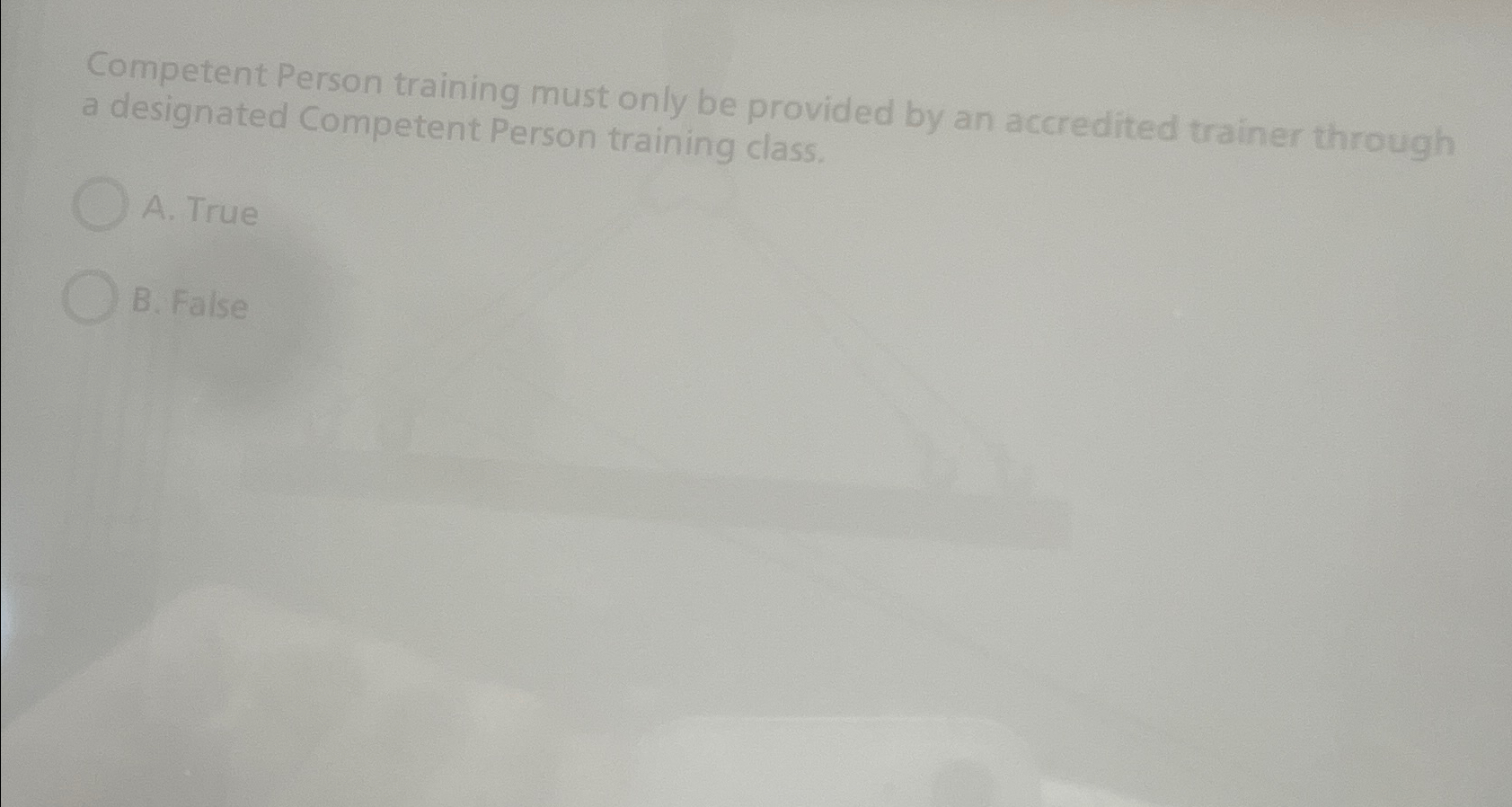 Solved Competent Person training must only be provided by an | Chegg.com