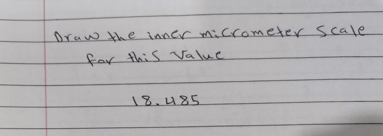 Solved Draw the inner micrometer scale for this Value 18.485 | Chegg.com