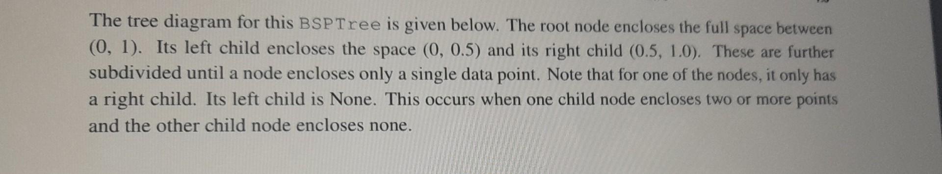 Solved Download the Python source file bspt ree.py. The BSPT | Chegg.com
