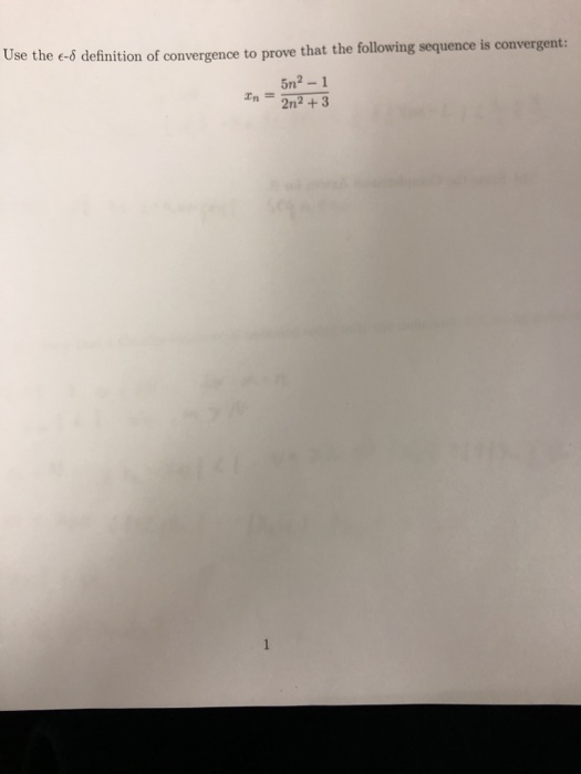 Solved Use the e-8 definition of convergence to prove that | Chegg.com