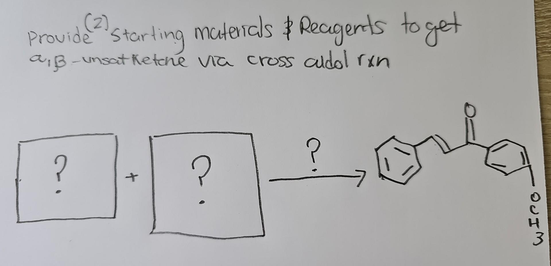 Solved provide starting materials $ Reagents to get a1,, | Chegg.com
