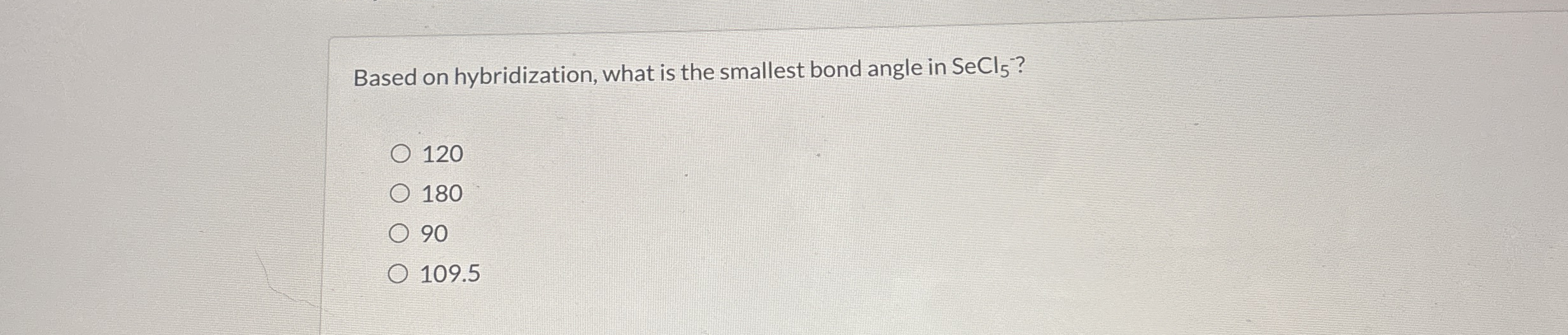 Solved Based on hybridization, what is the smallest bond | Chegg.com