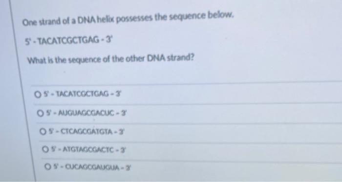 Solved A double stranded DNA fragment contains 34% thymine | Chegg.com
