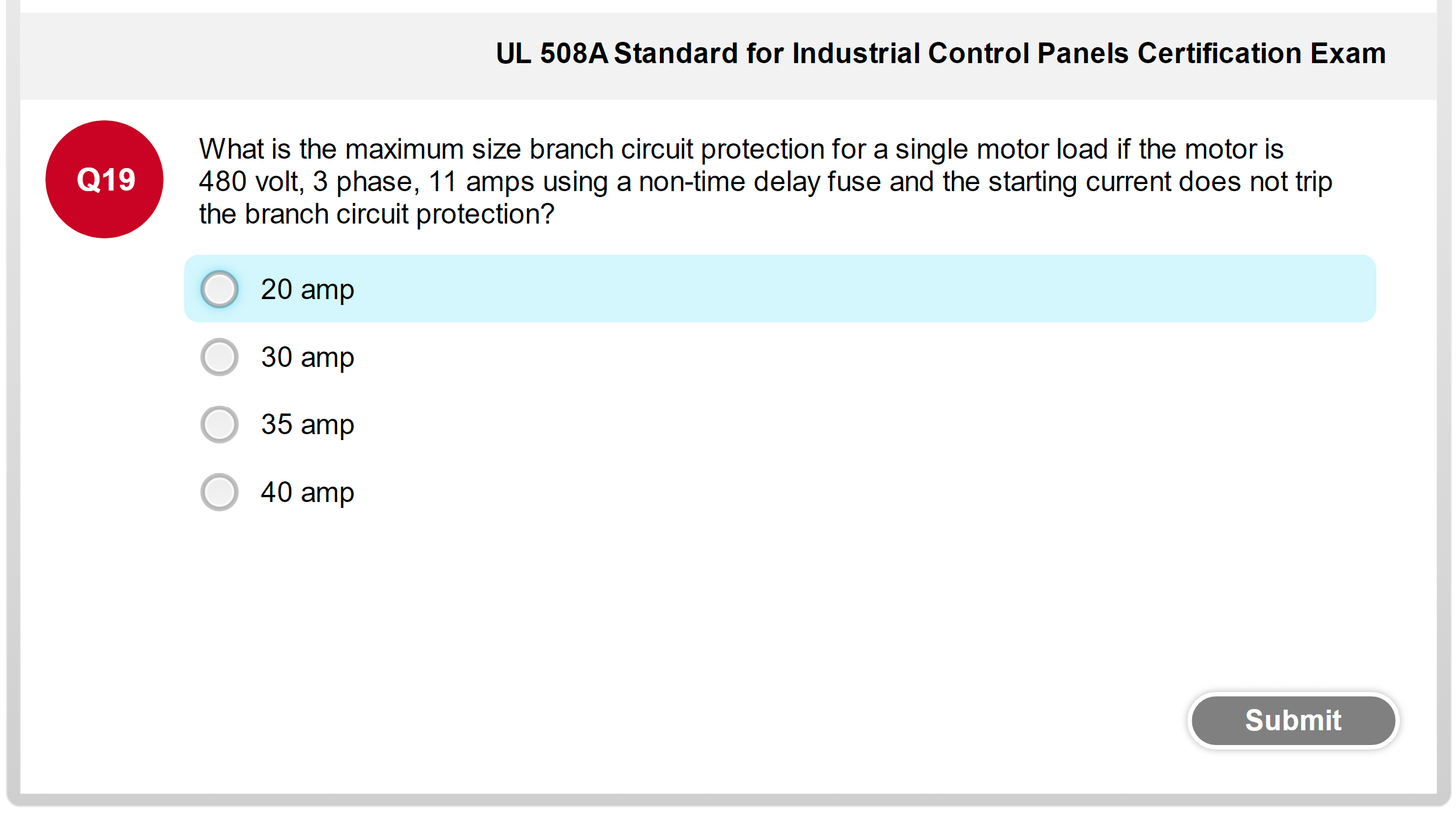 Solved UL 508A Standard for Industrial Control Panels | Chegg.com
