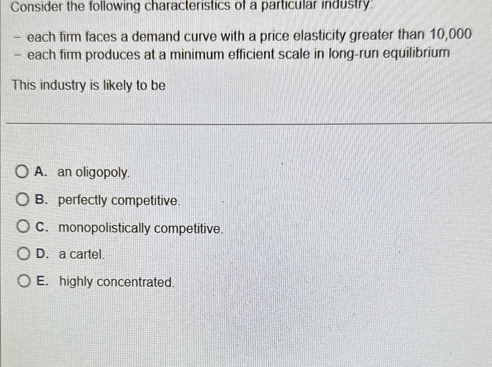 Solved Consider the following characteristics of a | Chegg.com