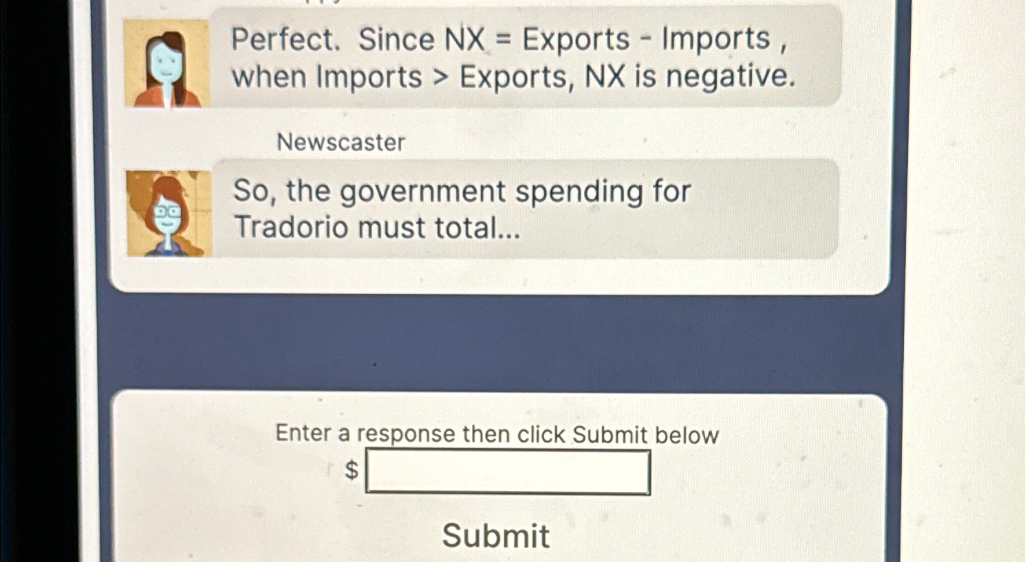 Solved Perfect. Since NX = ﻿Exports - ﻿Imports , ﻿when | Chegg.com