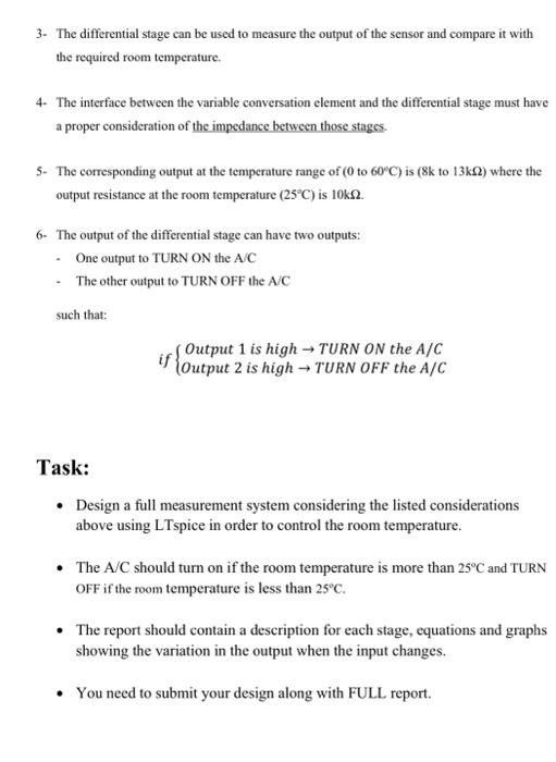 Solved A measurement system used to control the ambient | Chegg.com