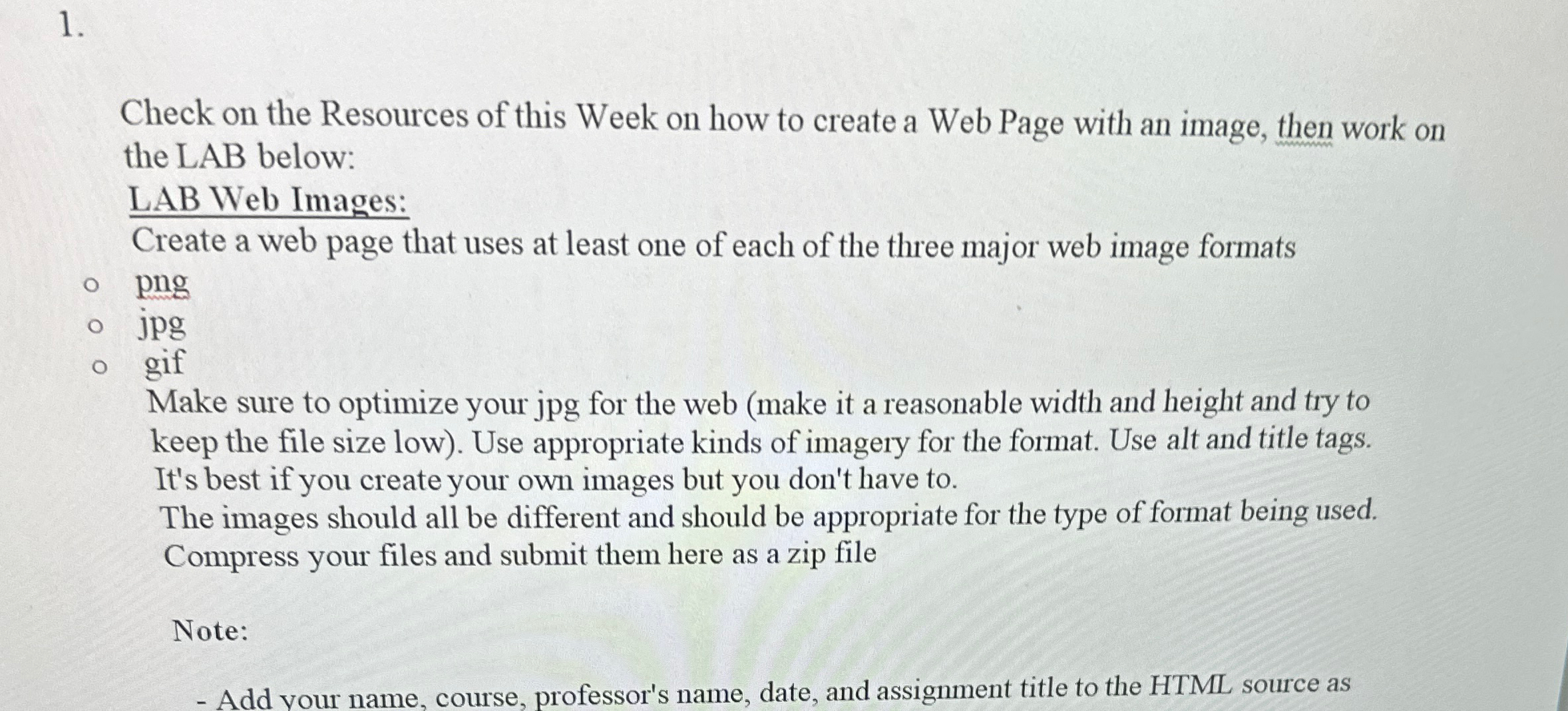 Solved Check on the Resources of this Week on how to create | Chegg.com