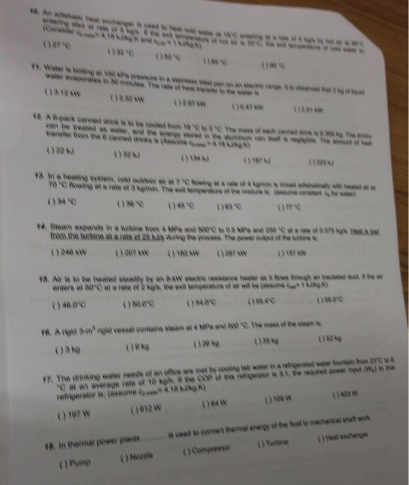 Solved 1. Which one is correct for throttling process () | Chegg.com